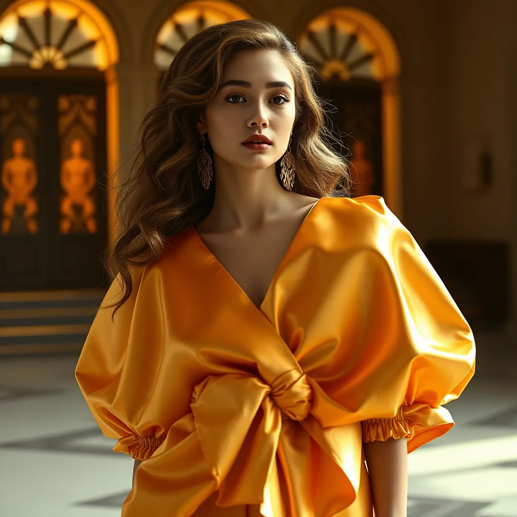 The Allure of the Gold Puff Sleeve Dress