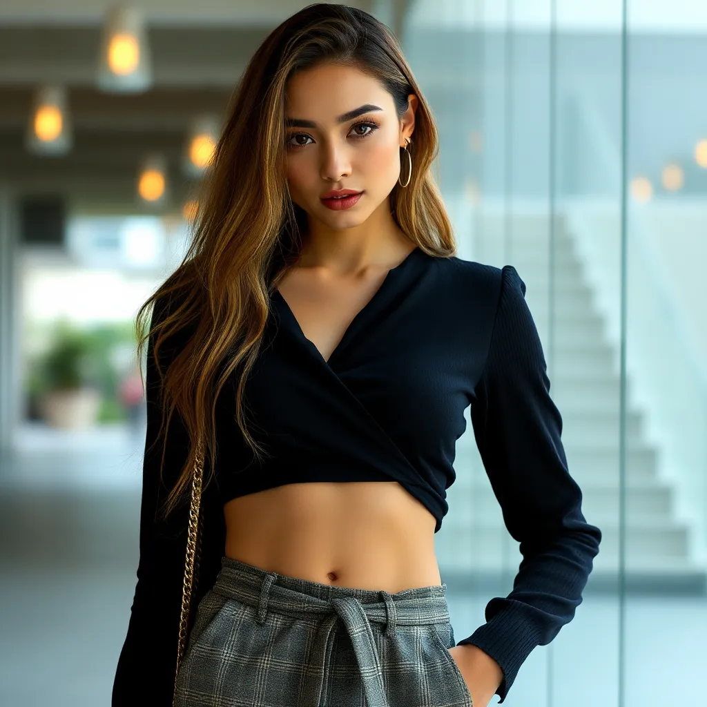 Long Sleeve Cropped Wrap Top: A Versatile Wardrobe Staple