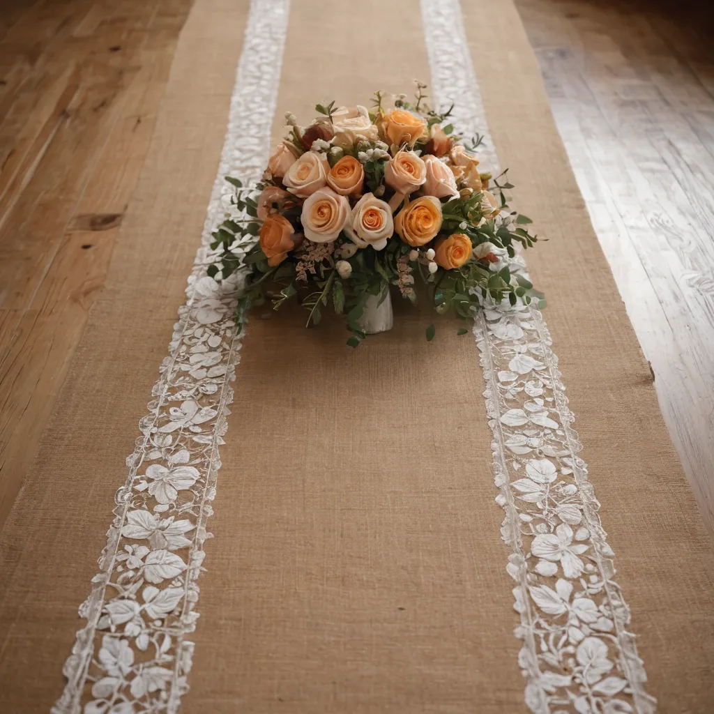 Exploring Burlap and Lace Aisle Runners in Weddings